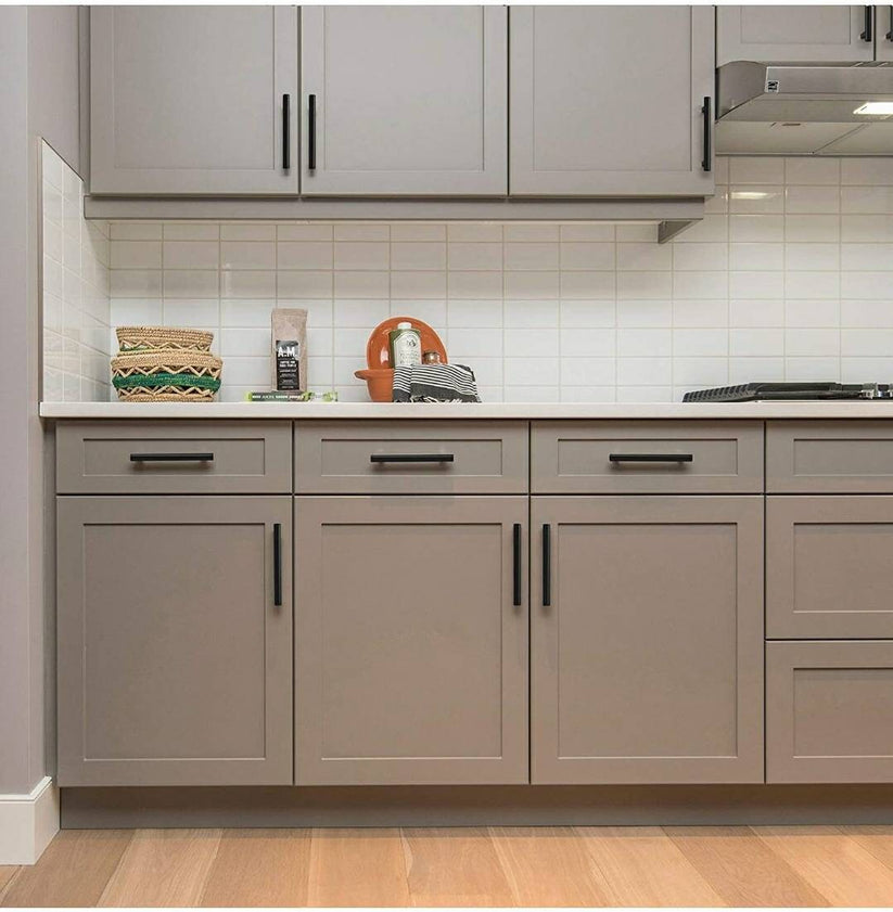 Sleek modern Cabinet Handles door pulls Matte Black Gold Or Silver Chr ...